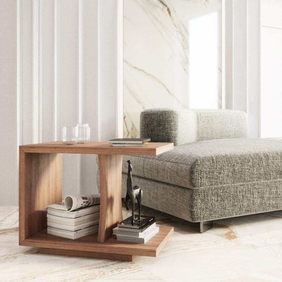 Malory Wood Accent Table – emark